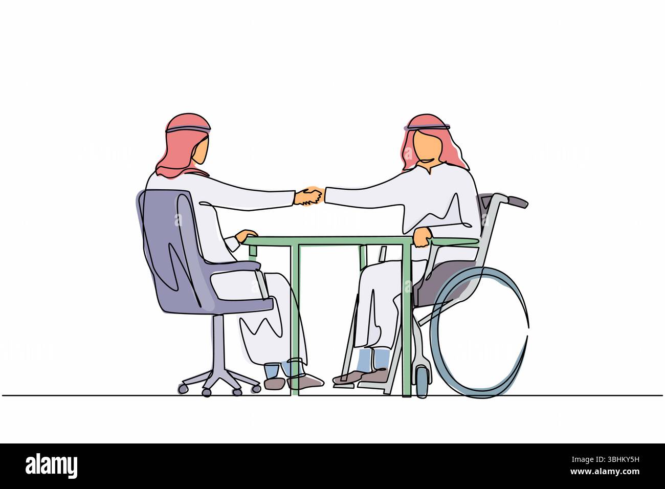 Disabled man agreement Stock Vector Images - Alamy