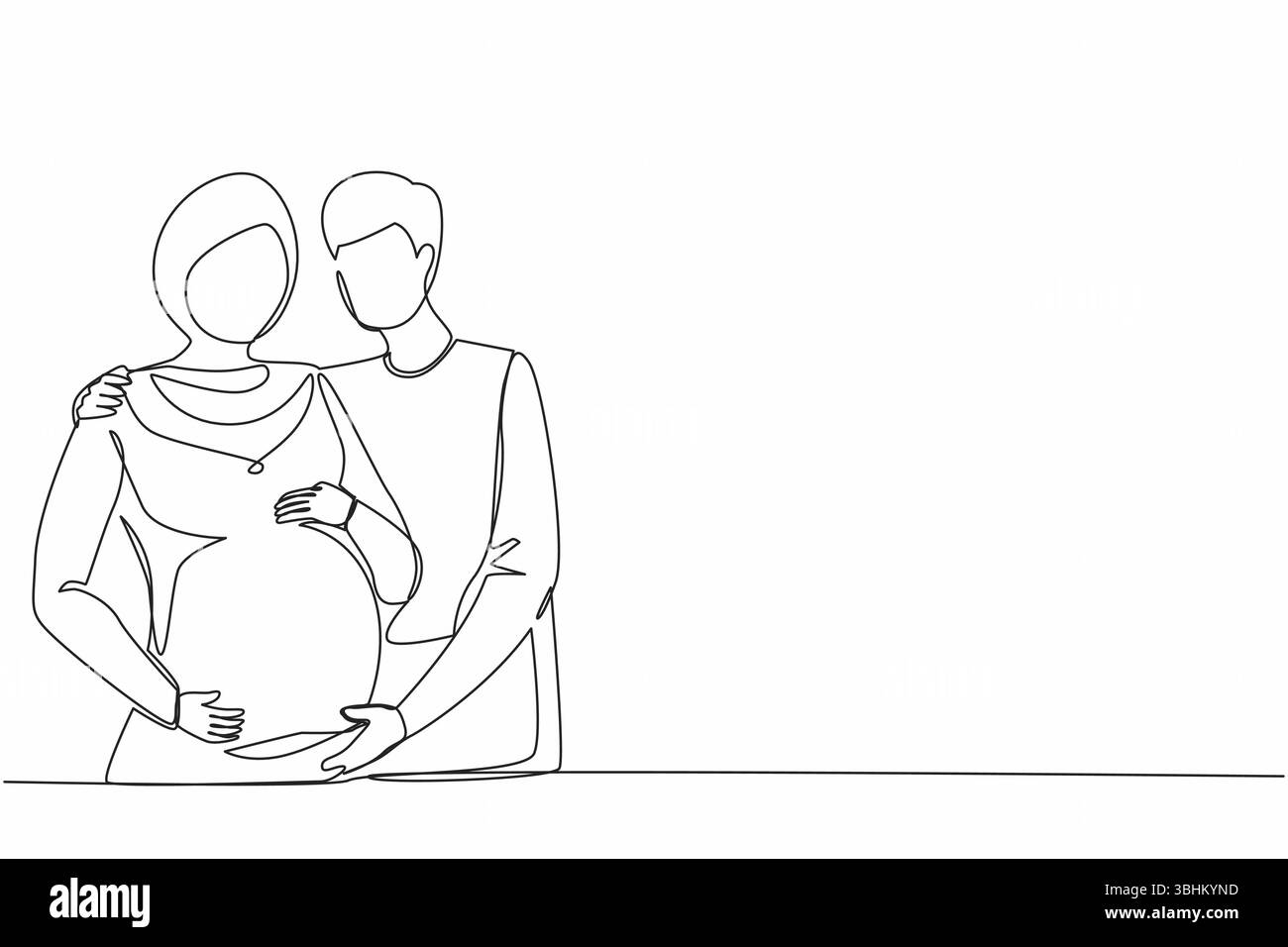 Pregnant woman silhouette and partner Stock Vector Images - Alamy