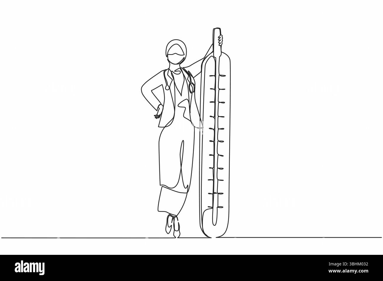 Muslim female doctor stethoscope Stock Vector Images - Alamy