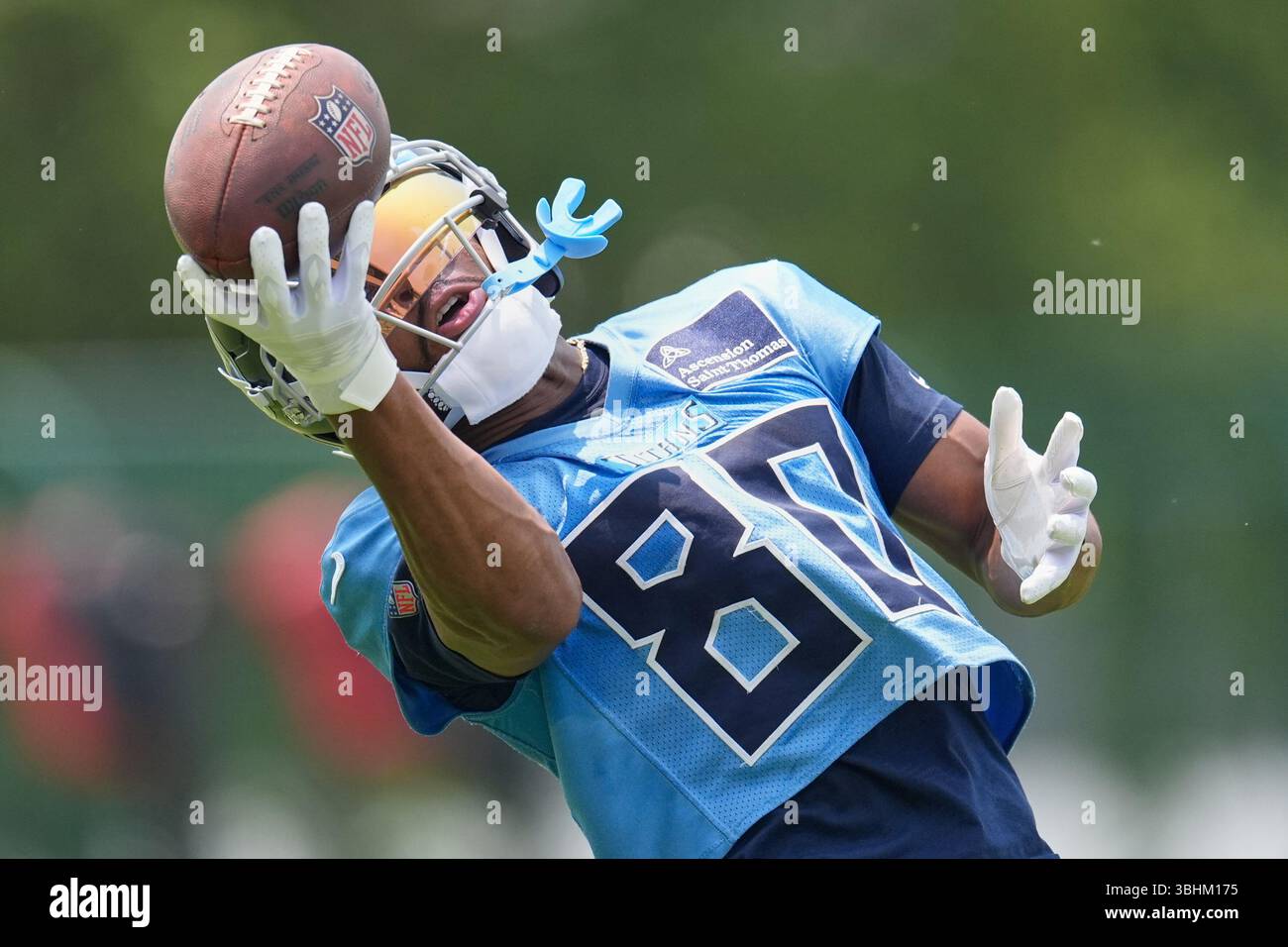 Tennessee Titans wide receiver Bryce Oliver (80) makes a catch during ...