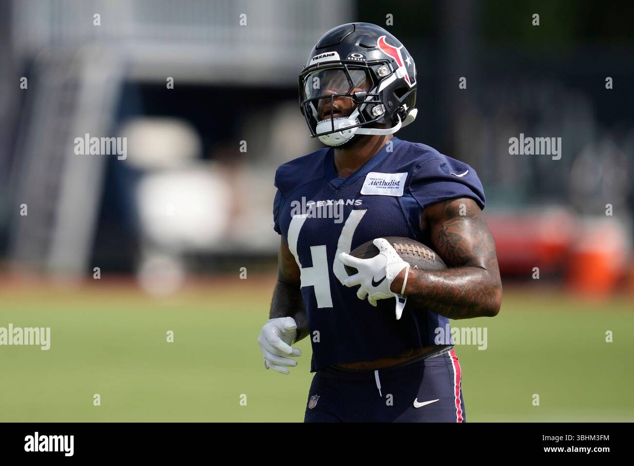 Houston Texans running back British Brooks (44) works out during an NFL ...