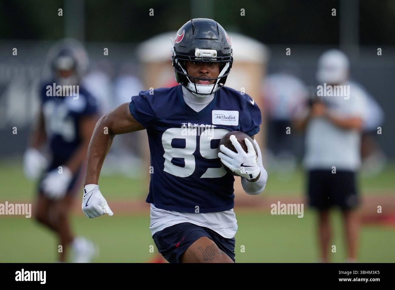 Houston Texans wide receiver Xavier Johnson (89) works out during an ...
