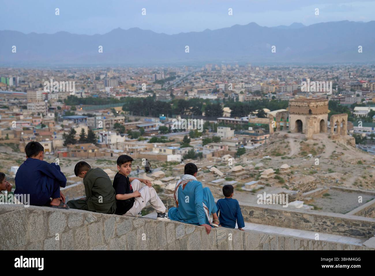 People enjoy their time on Nadir Khan hill in Kabul, Afghanistan ...