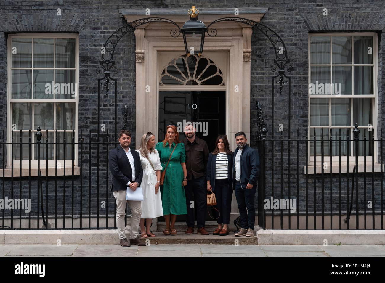 From left, Chris Long and Jenni Stancombe, uncle and mother of Elsie Dot Stancombe; Lauren King ...