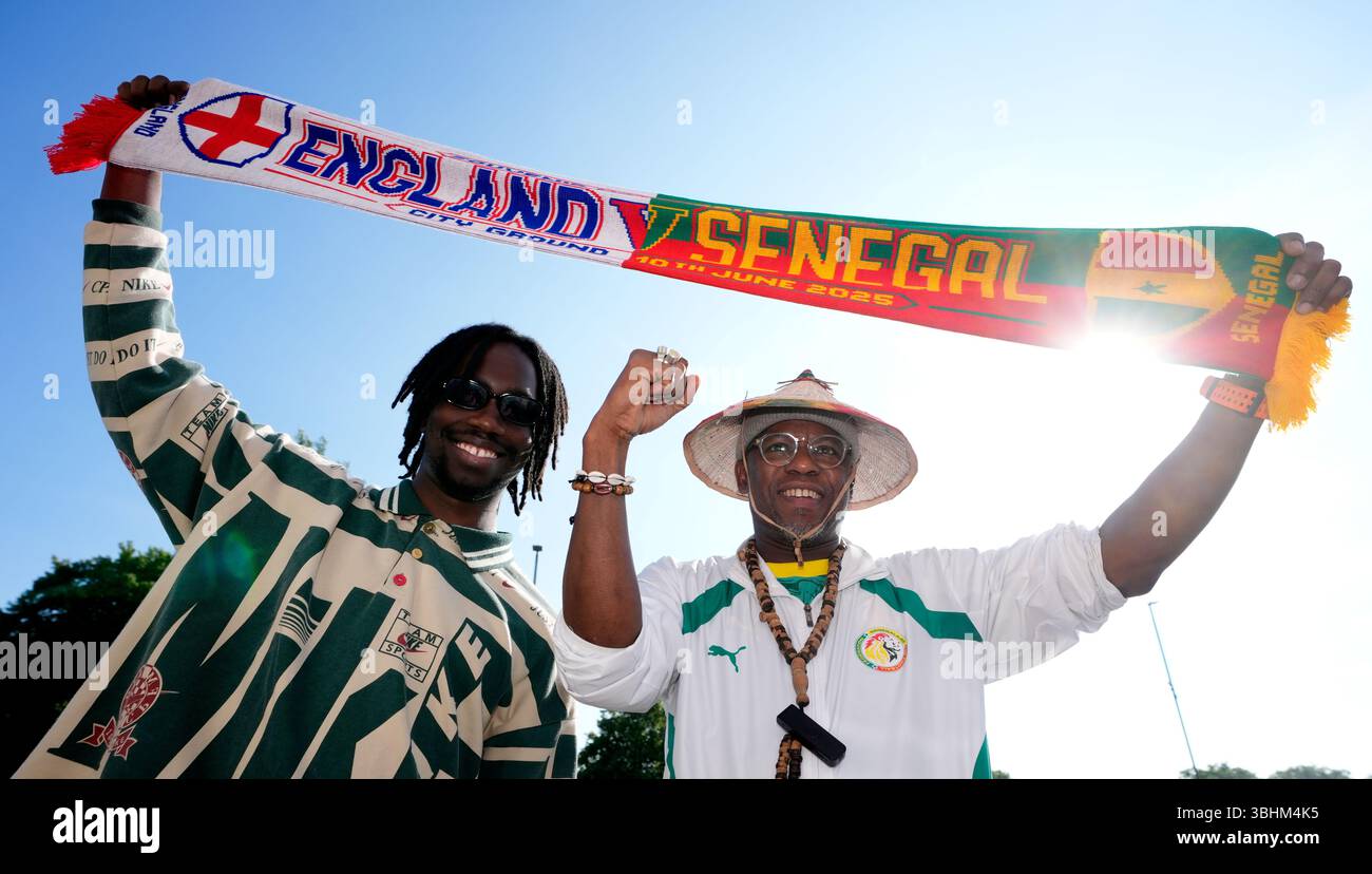 Senegal fans ahead of the international friendly match at The City ...