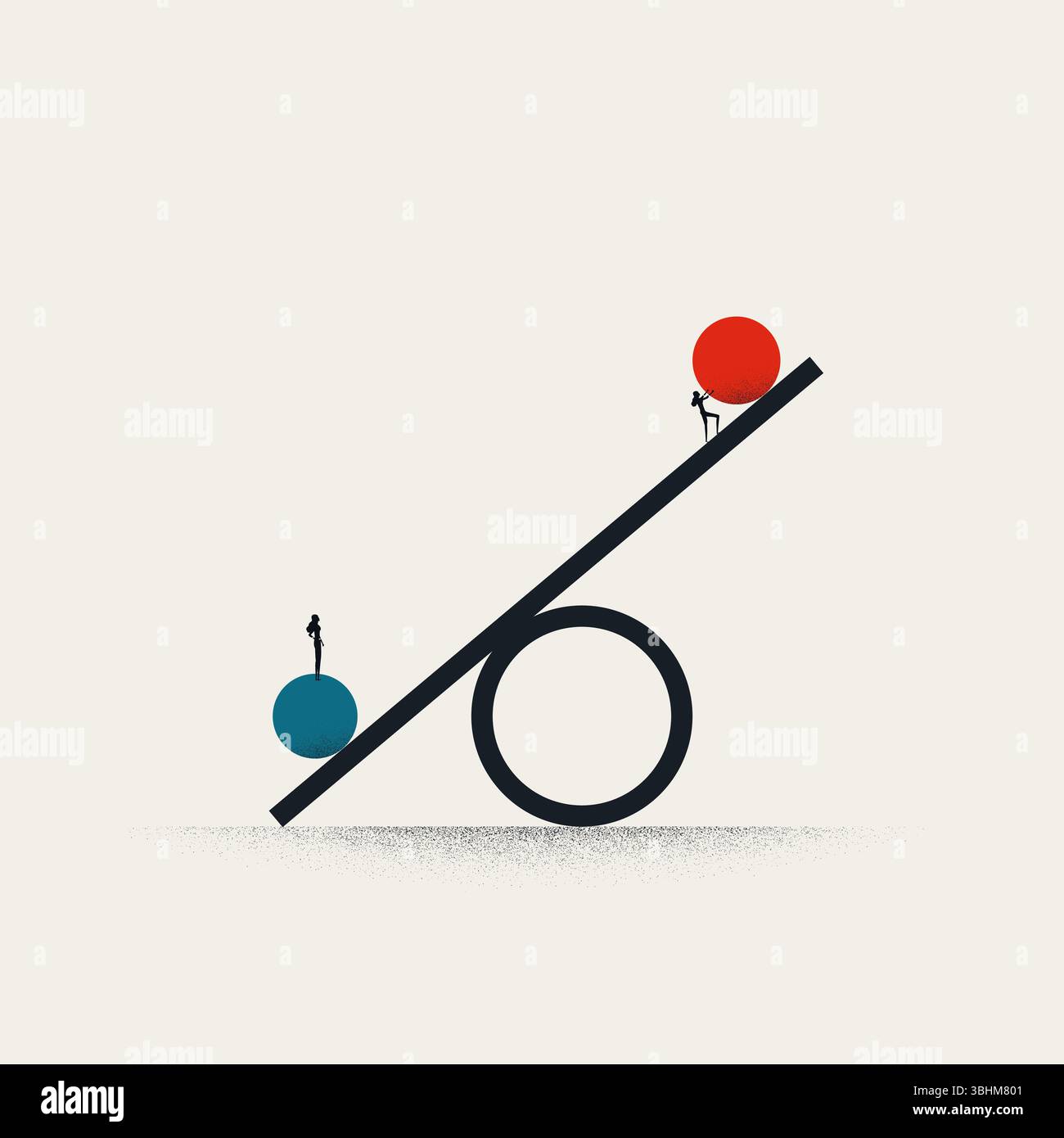 Business inequality vector concept. Symbol of unfair practice ...
