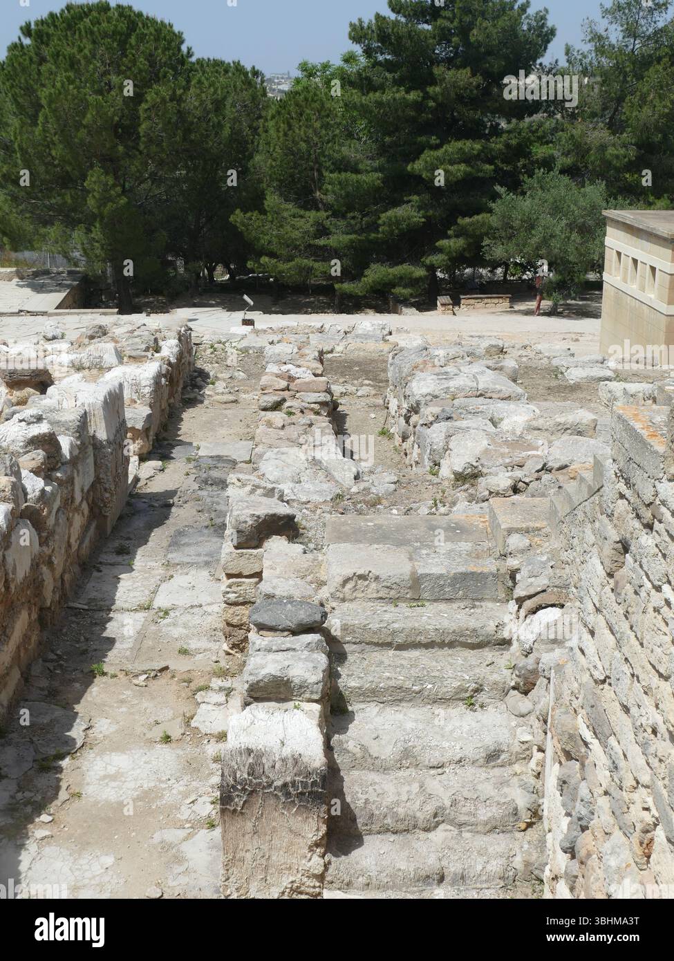 KNOSSOS, CRETE - MAY 8, 2025 - Ancient stone steps weathering through ...