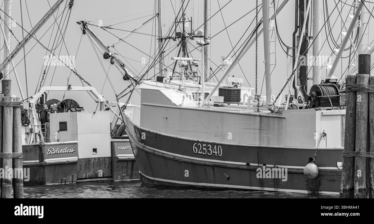 Two fishing boats, Black and White Stock Photos & Images - Alamy