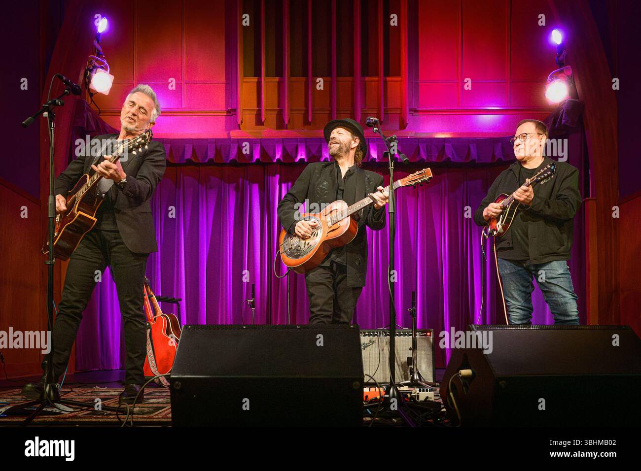 Blues, guitarists, Colin James and Colin Linden in concert Stock Photo ...