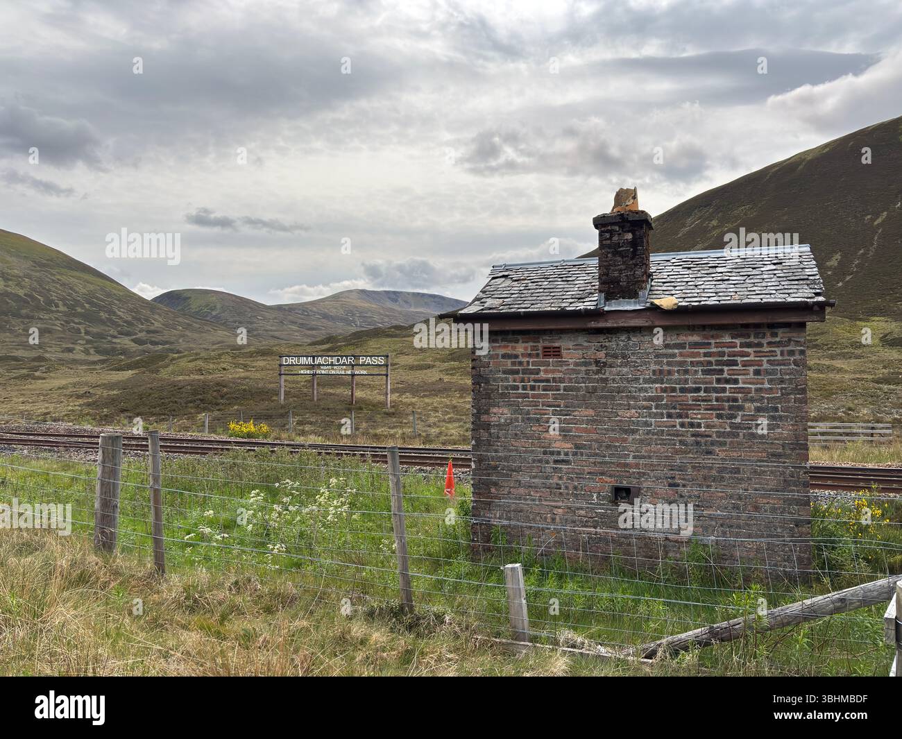 Drumochter Pass, capturing the UK rail network’s summit and rugged ...