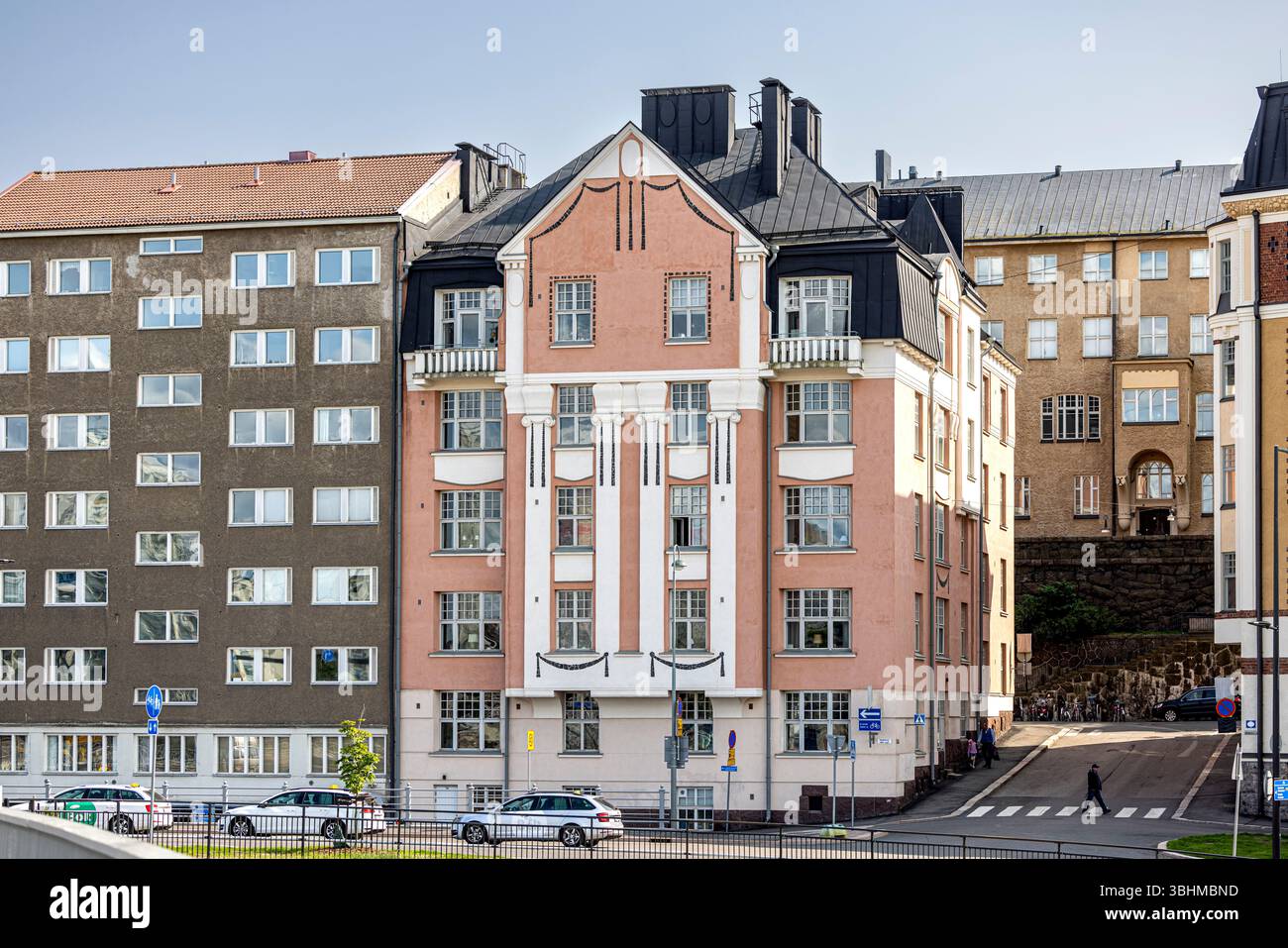 Two residential buildings from different eras in Finnish capital city ...