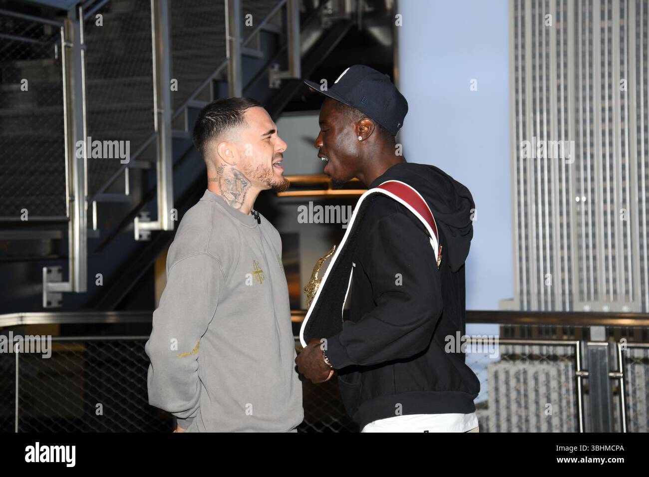 Boxers Richardson Hitchins (R) and George Kambosos Jr. Face-off at The ...