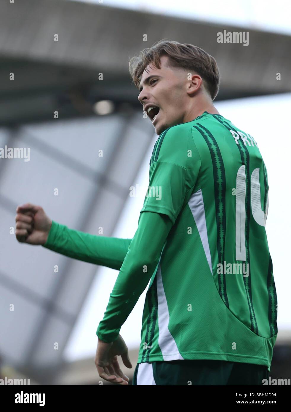 Northern Ireland's Isaac Price celebrates scoring their side's first ...