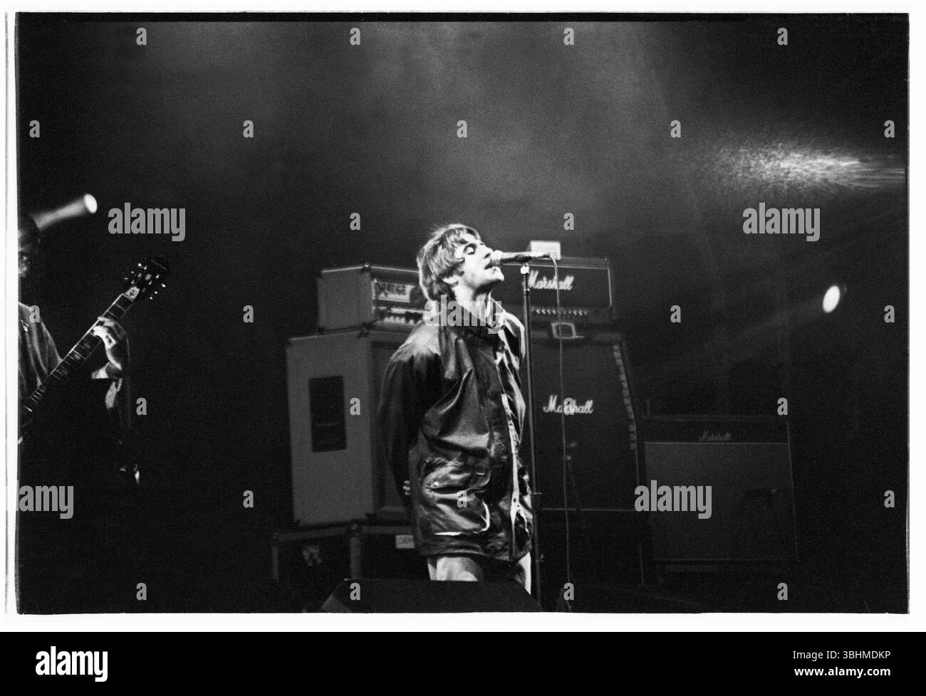 OASIS, FIRST GLASTONBURY HEADLINE, 1995: Liam Gallagher lead singer of ...