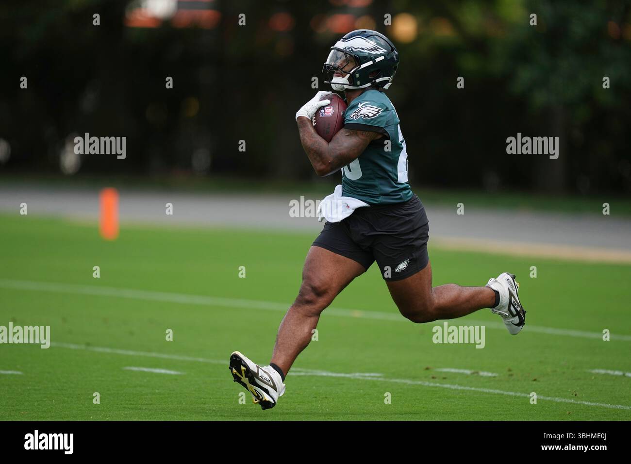 Philadelphia Eagles' A.J. Dillon runs works out during practice at NFL ...