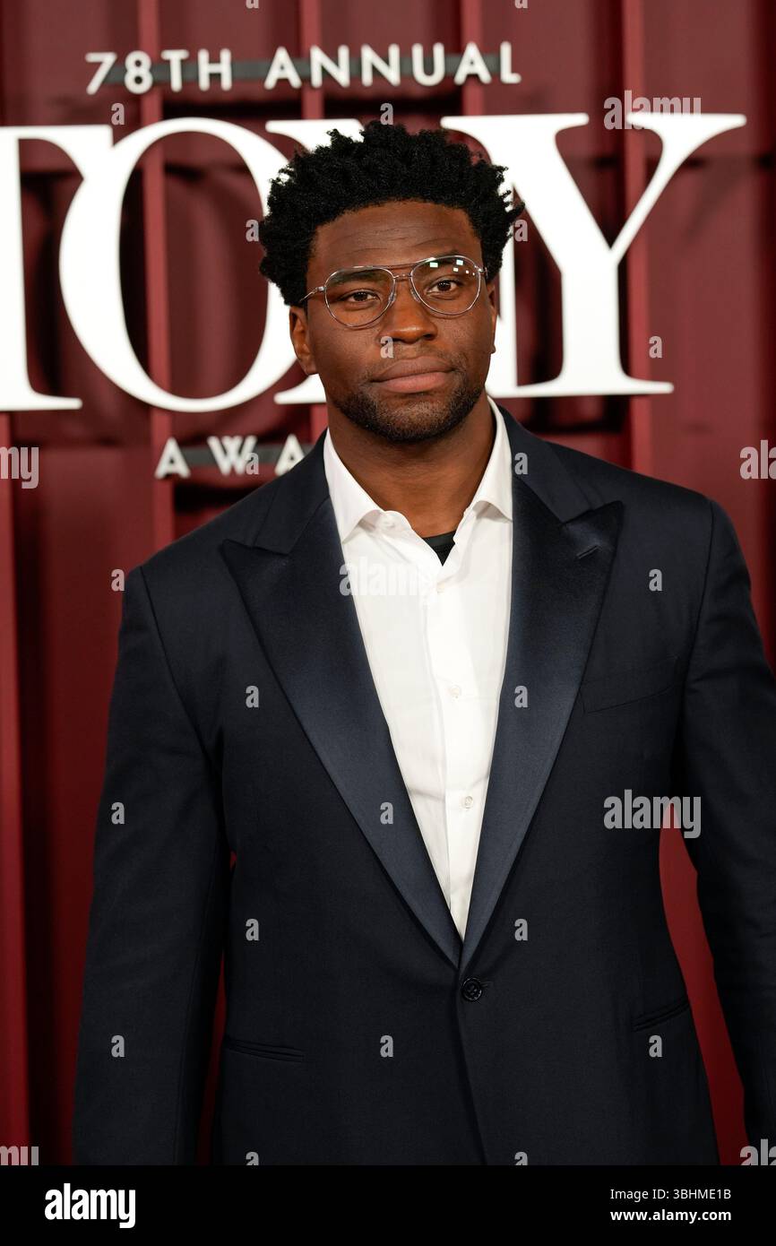 Okieriete Onaodowan during the 2025 Tony Awards, held at Radio City ...
