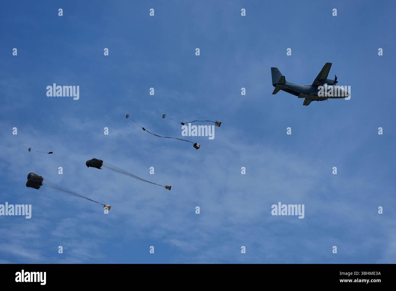 President Donald Trump observes military demonstrations at Fort Bragg ...