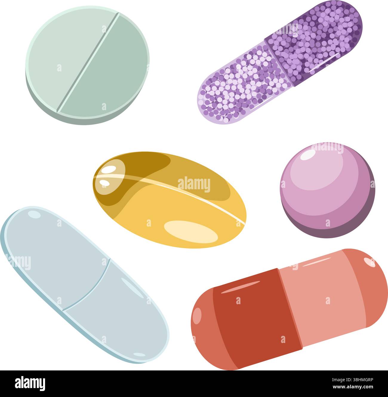 Oral solid dosage form of medicine vector illustration Stock Vector ...