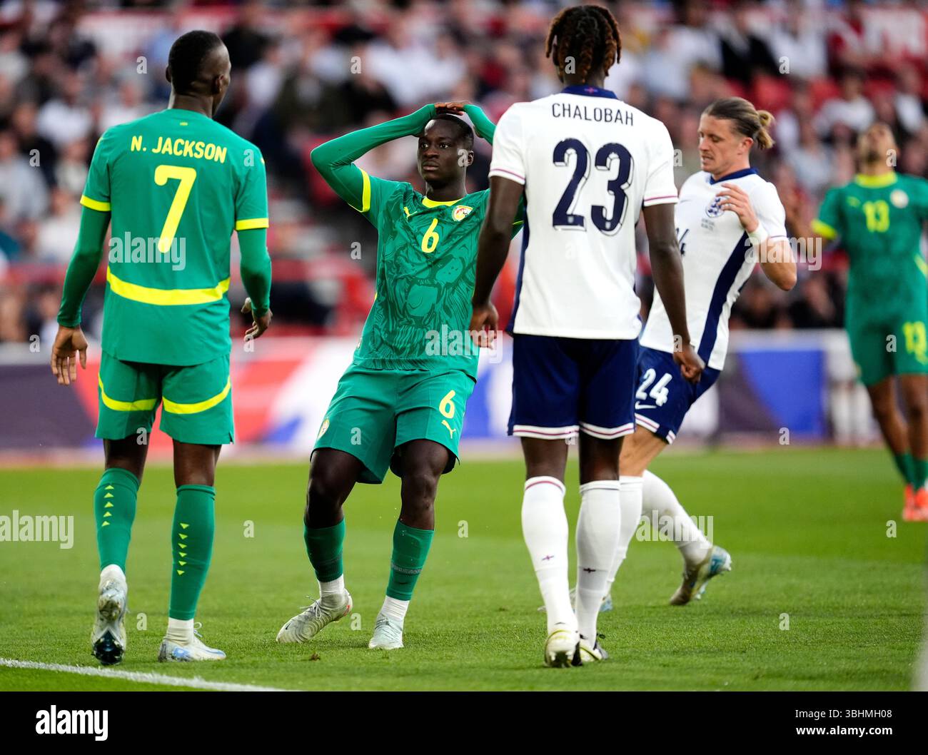 Senegal's Habib Diarra reacts to a missed chance during the ...