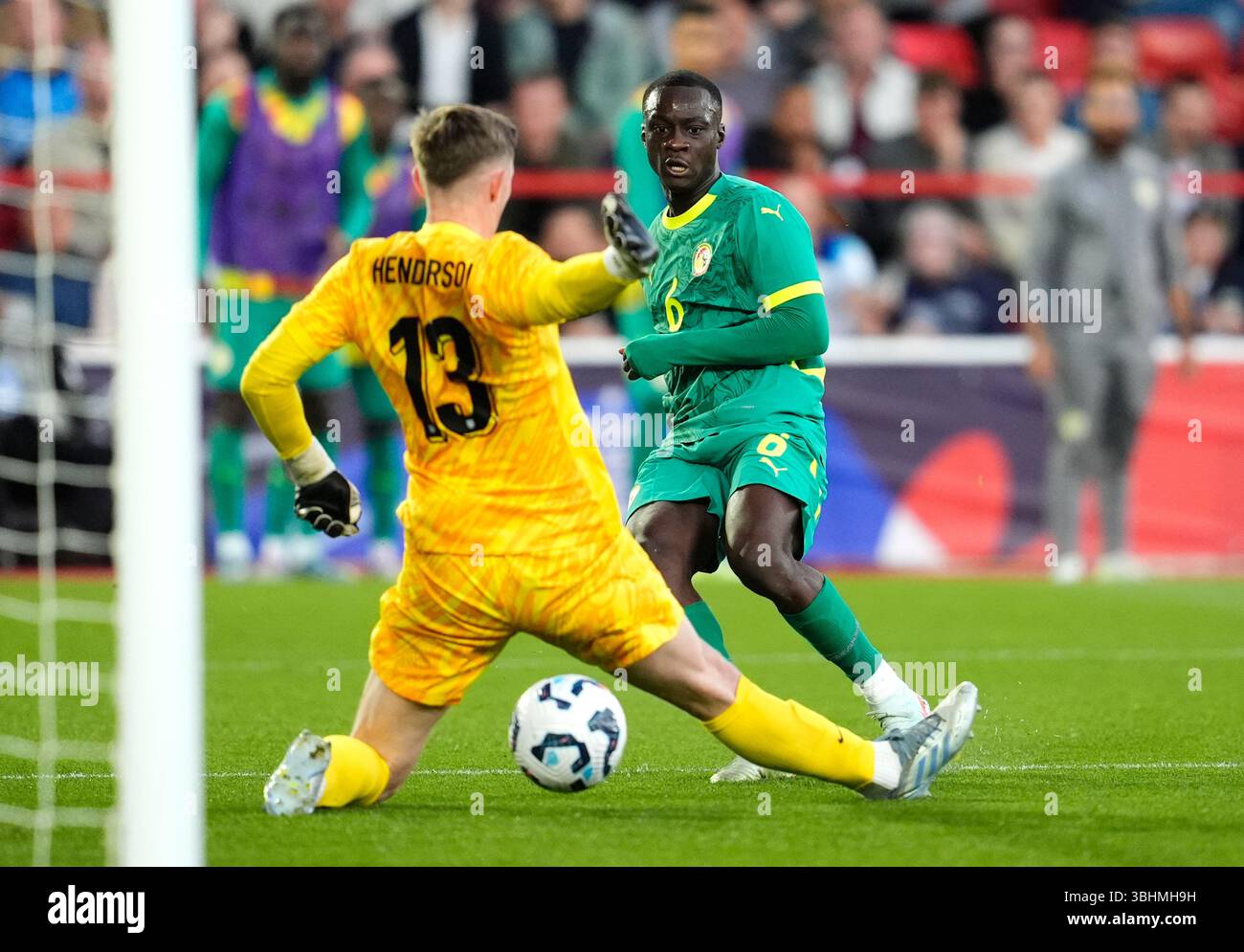 Senegal's Habib Diarra scores their side's second goal of the game during the international ...