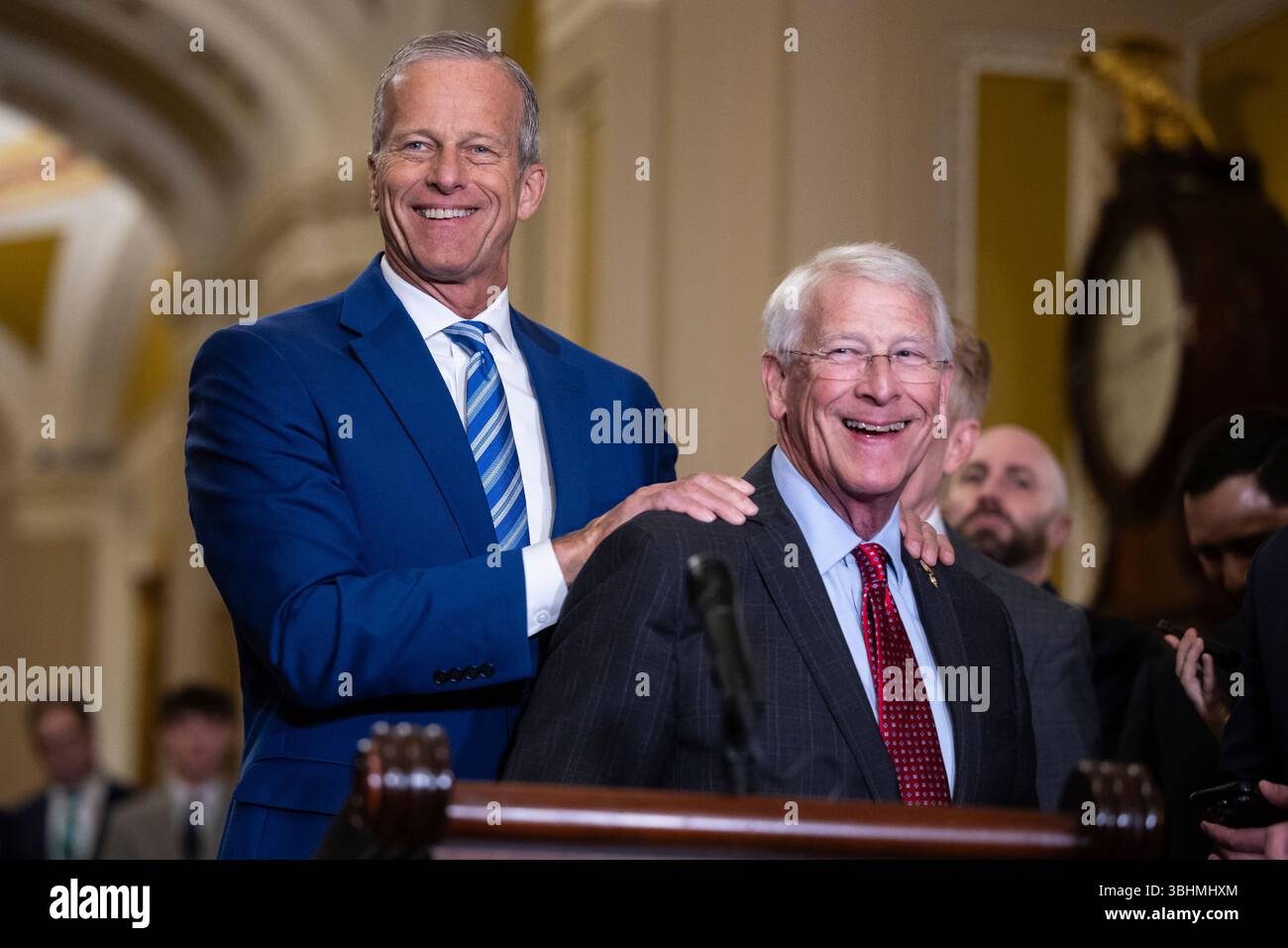 Senate Majority Leader John Thune (R-S.D.) and Senate Armed Services ...