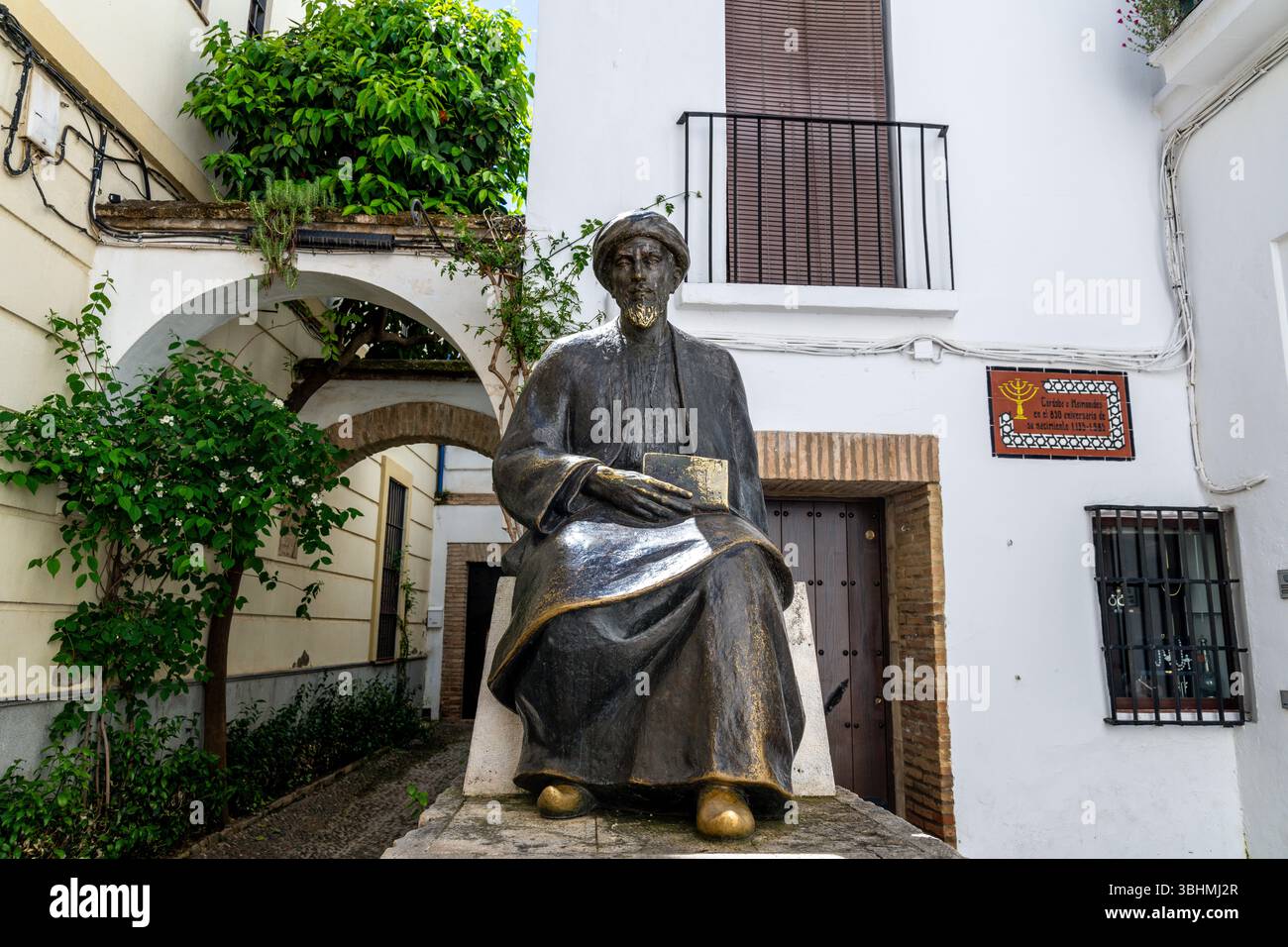 Cordoba, Cordoba - Spain - 04-08-2024: Statue of philosopher Maimonides ...
