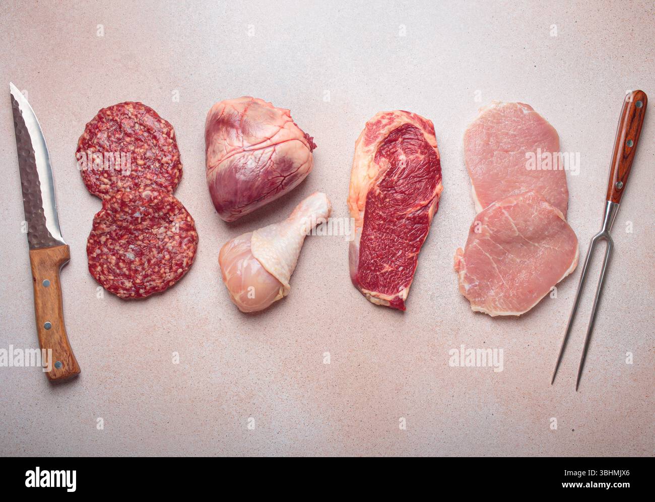 Chef preparation raw pork legs hi-res stock photography and images - Alamy