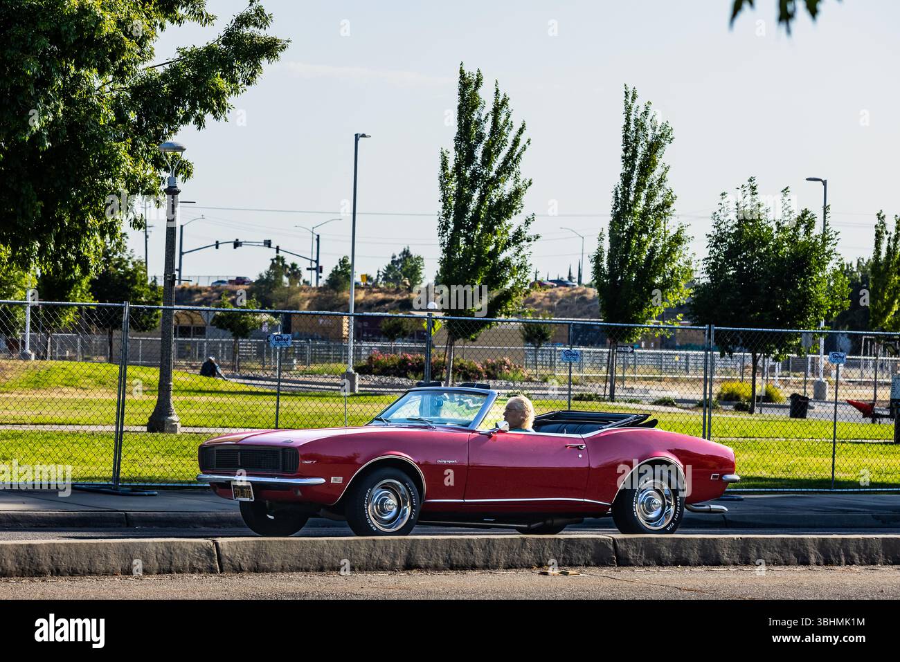 A 1966 Chevy Camaro at the 2025 American Graffiti car show and festival ...