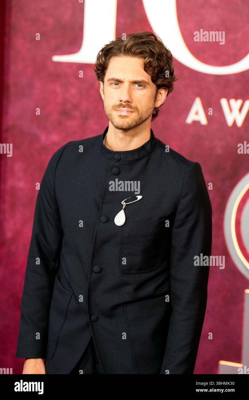 Aaron Tveit during the 2025 Tony Awards, held at Radio City Music Hall in New York City, Sunday ...