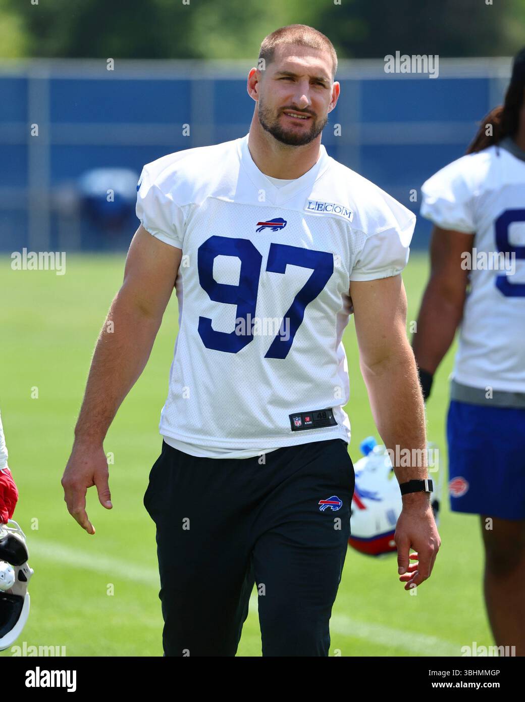Buffalo Bills edge rusher Joey Bosa (97) walks off the field after NFL ...