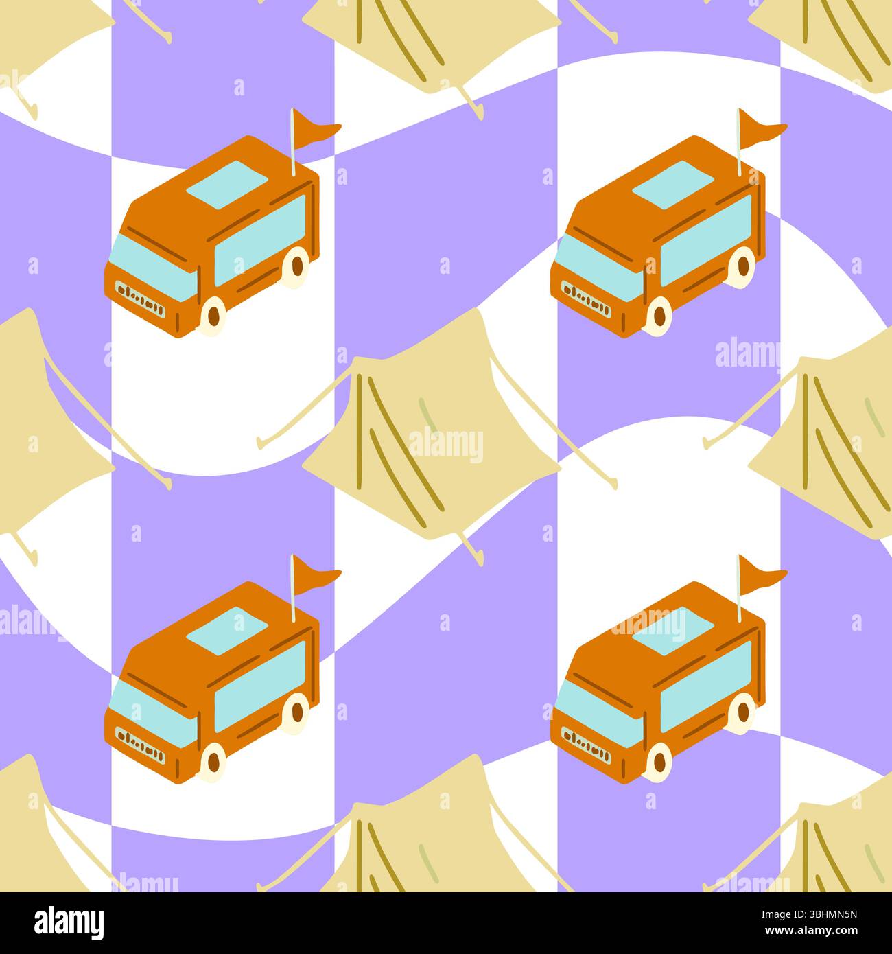 Camping tent camper pattern hi-res stock photography and images - Alamy