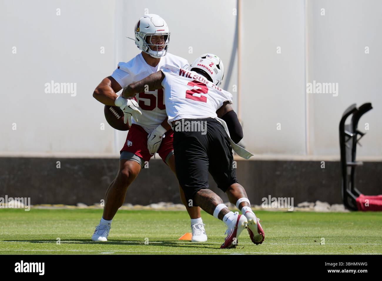 Arizona Cardinals safety Mack Wilson Sr. (2) punches the football away ...