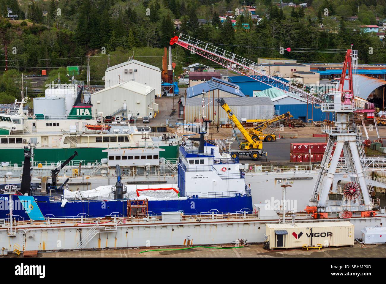Shipyard, Ketchikan, Revillagigedo Island, Alaska,USA Stock Photo - Alamy