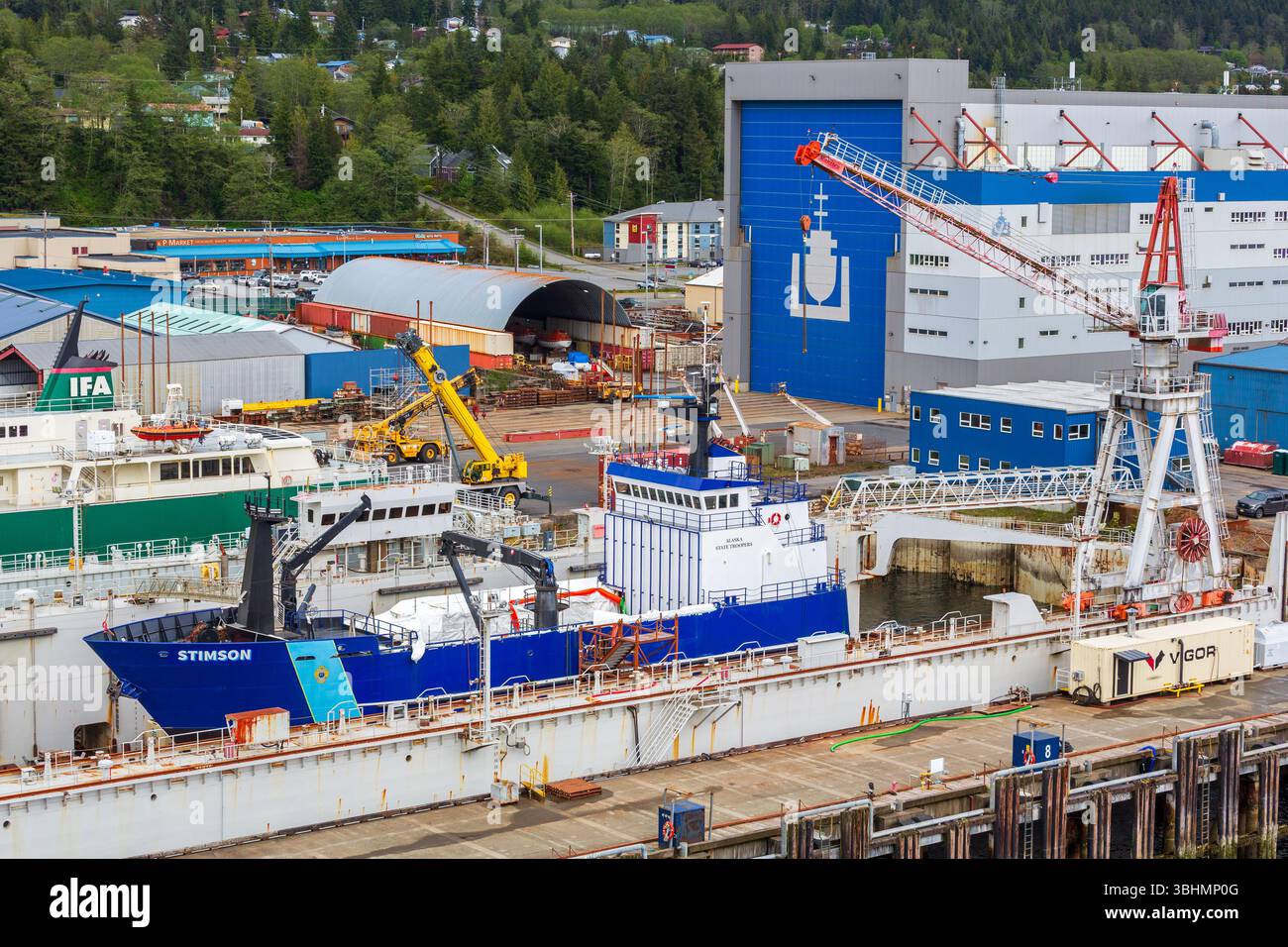 Shipyard, Ketchikan, Revillagigedo Island, Alaska,USA Stock Photo - Alamy