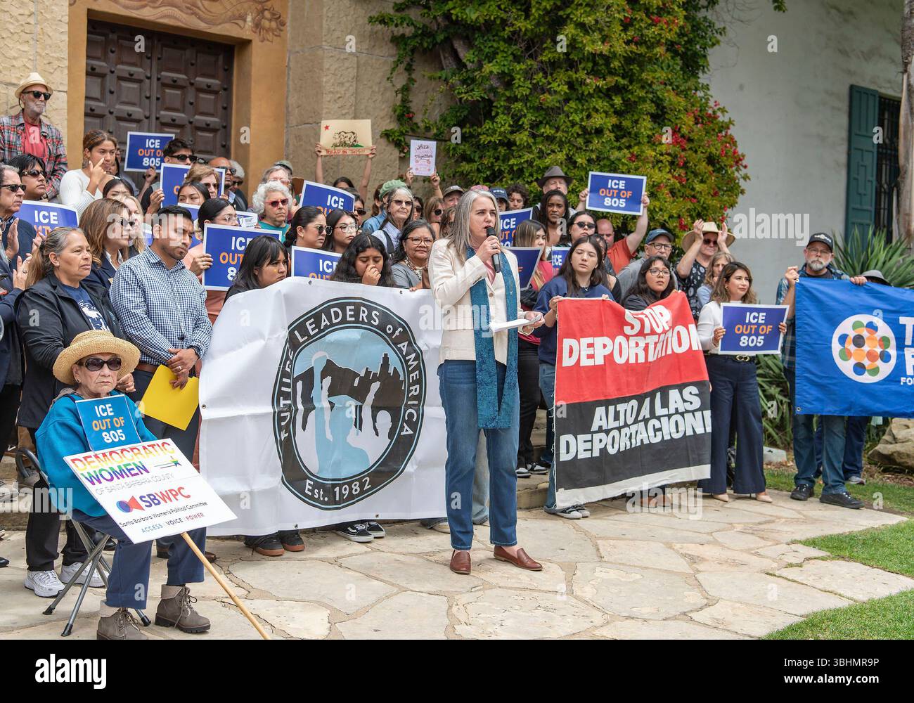 Santa Barbara, California, USA. 10th June, 2025. Demonstrators from ...