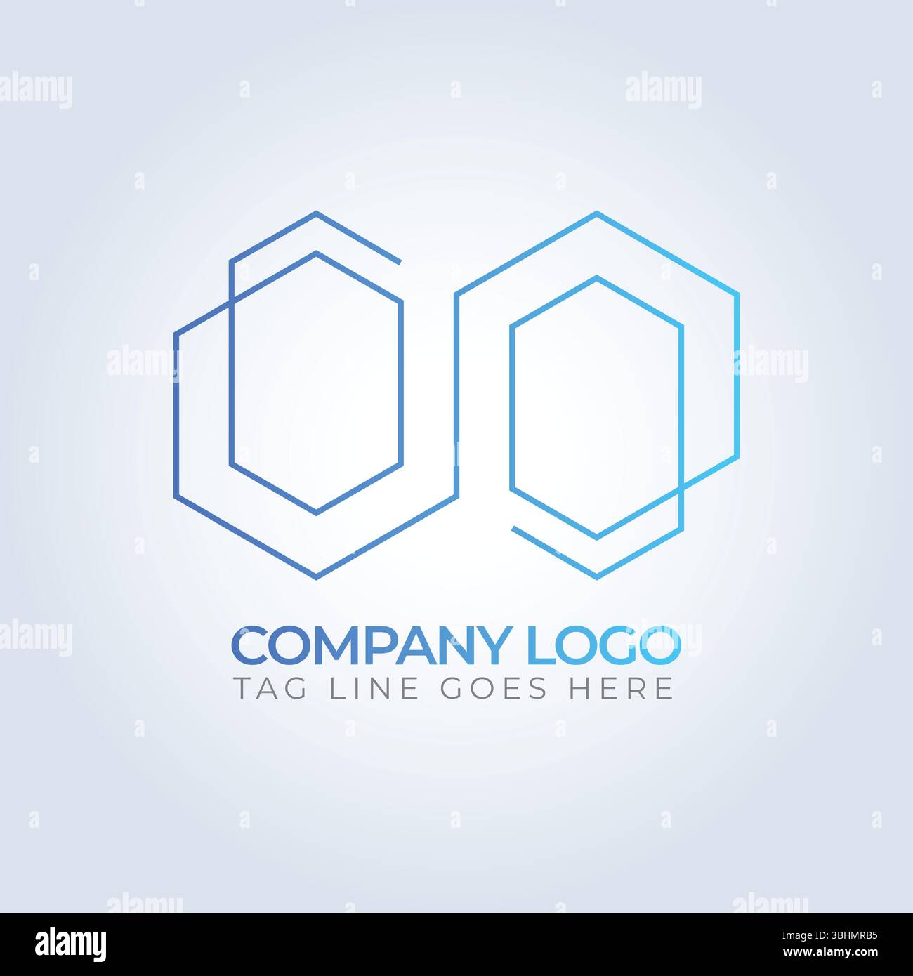 Hexagonal shapes company logo template design Stock Vector Image & Art ...