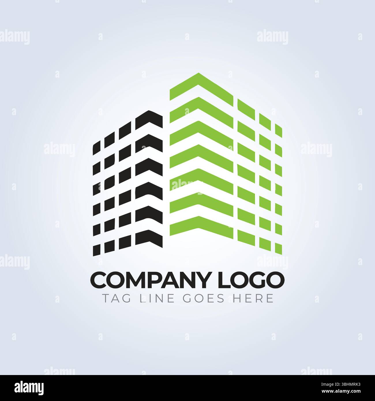 Real estate logo template in green and black colors Stock Vector Image ...