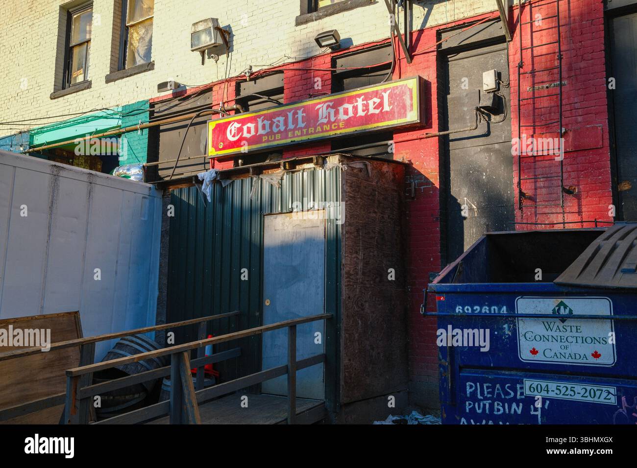 Back entrance to the old Cobalt Hotel along Main Street in Vancouver ...