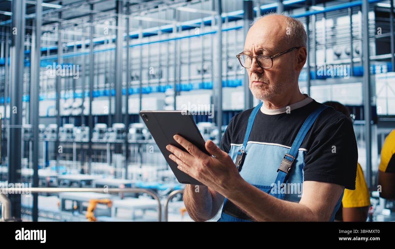 Industrial plant senior engineer implements industry 4.0 automated ...