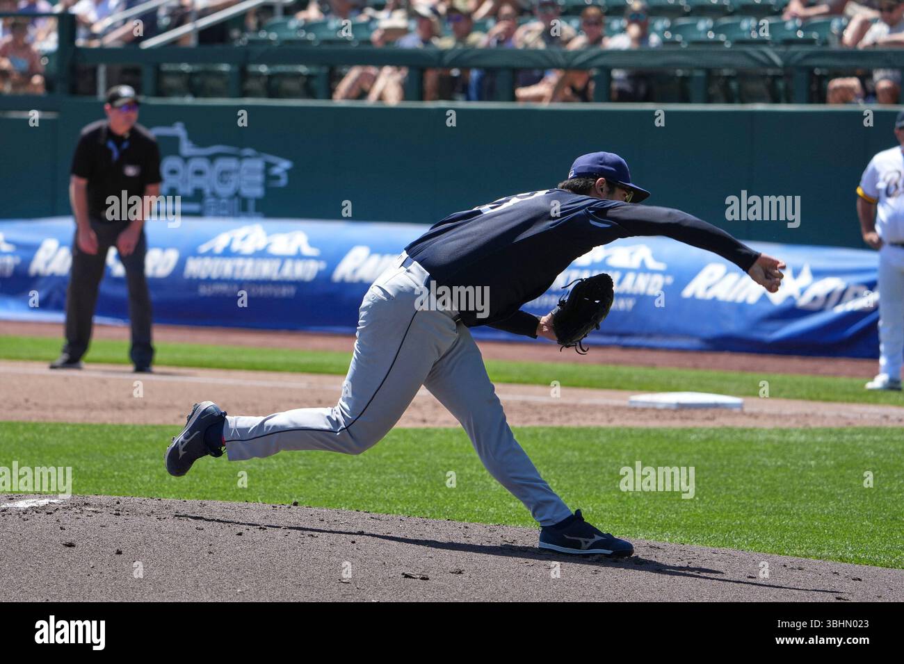 June 9 2025: Round Rock pitcher Dane Dunning (33) throws a pitch during ...