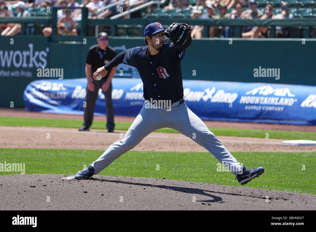 South Jordan UT, USA. 9th June, 2025. Round Rock pitcher Dane Dunning ...