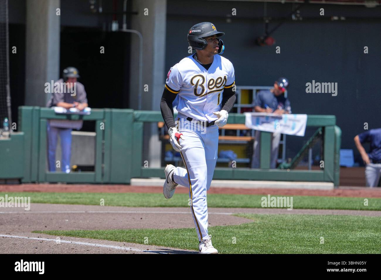 South Jordan UT, USA. 9th June, 2025. Salt Lake second baseman ...