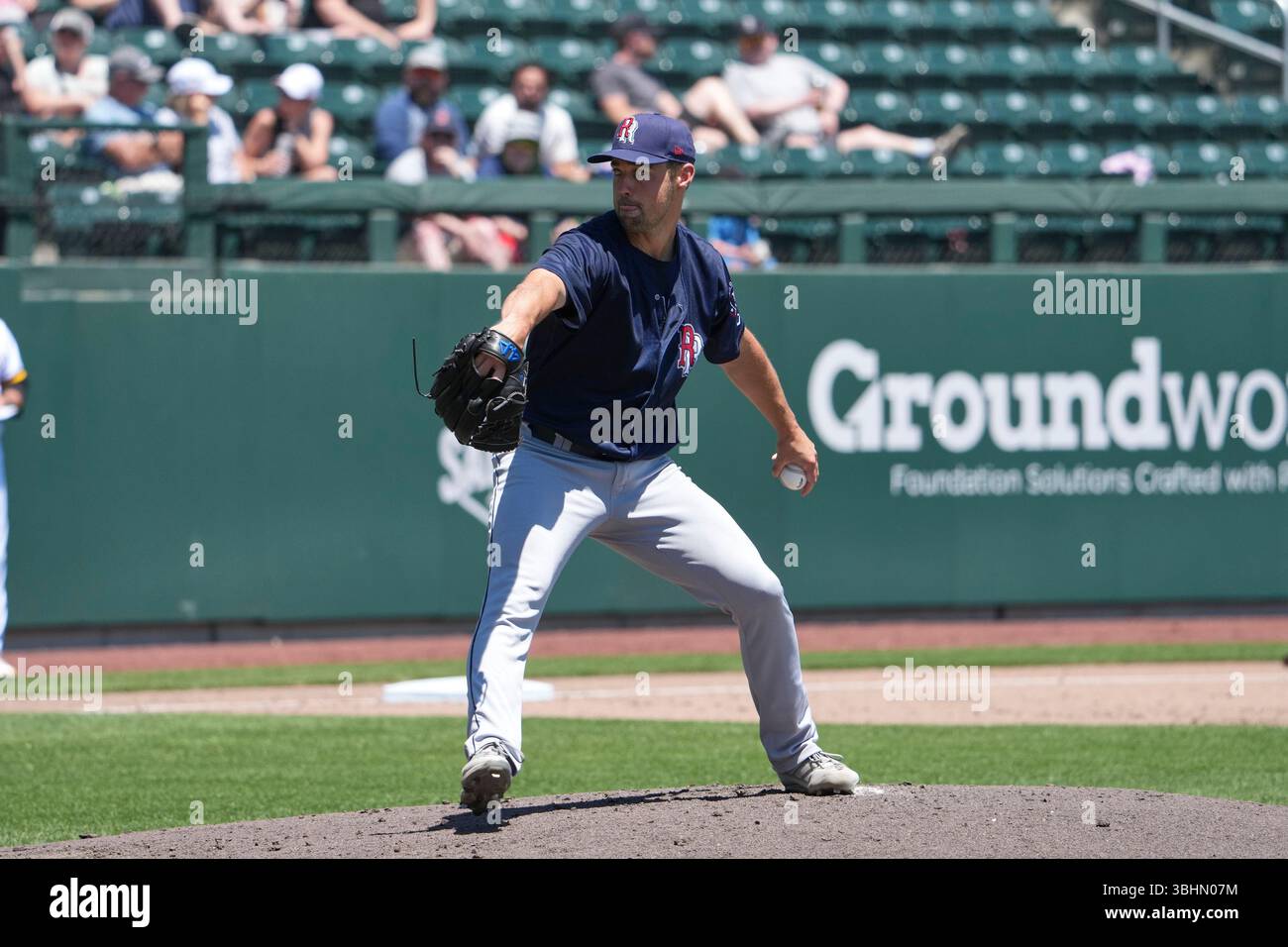 South Jordan UT, USA. 9th June, 2025. Round Rock pitcher Michael ...