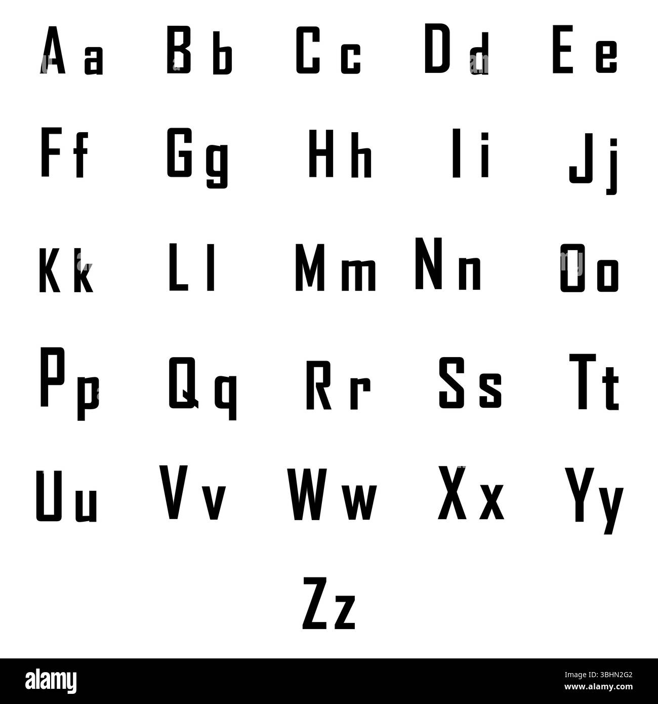 Grotesque letters set. Sharp serif alphabet. Bold uppercase font ...