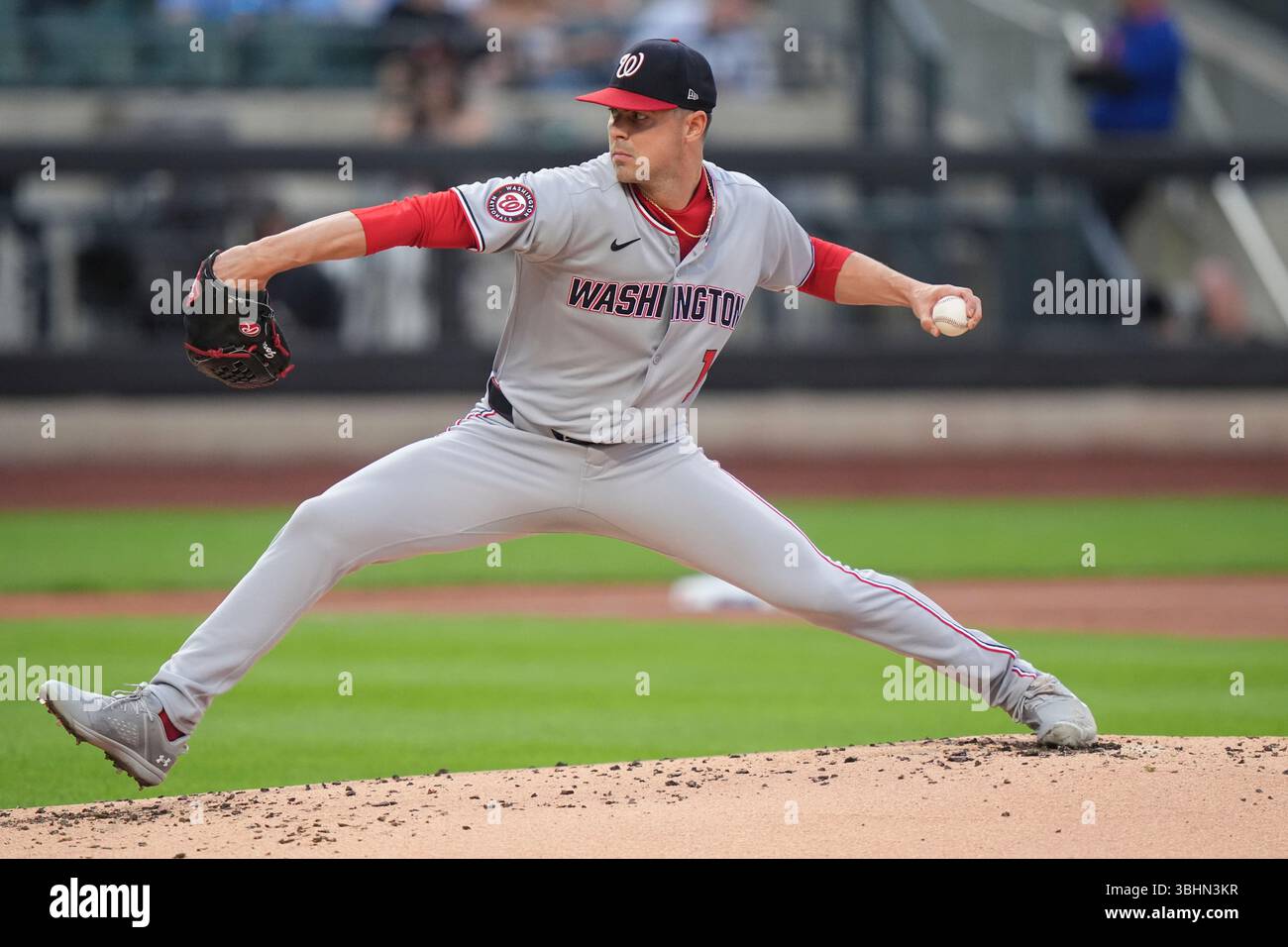 Washington Nationals' MacKenzie Gore pitches during the first inning of ...
