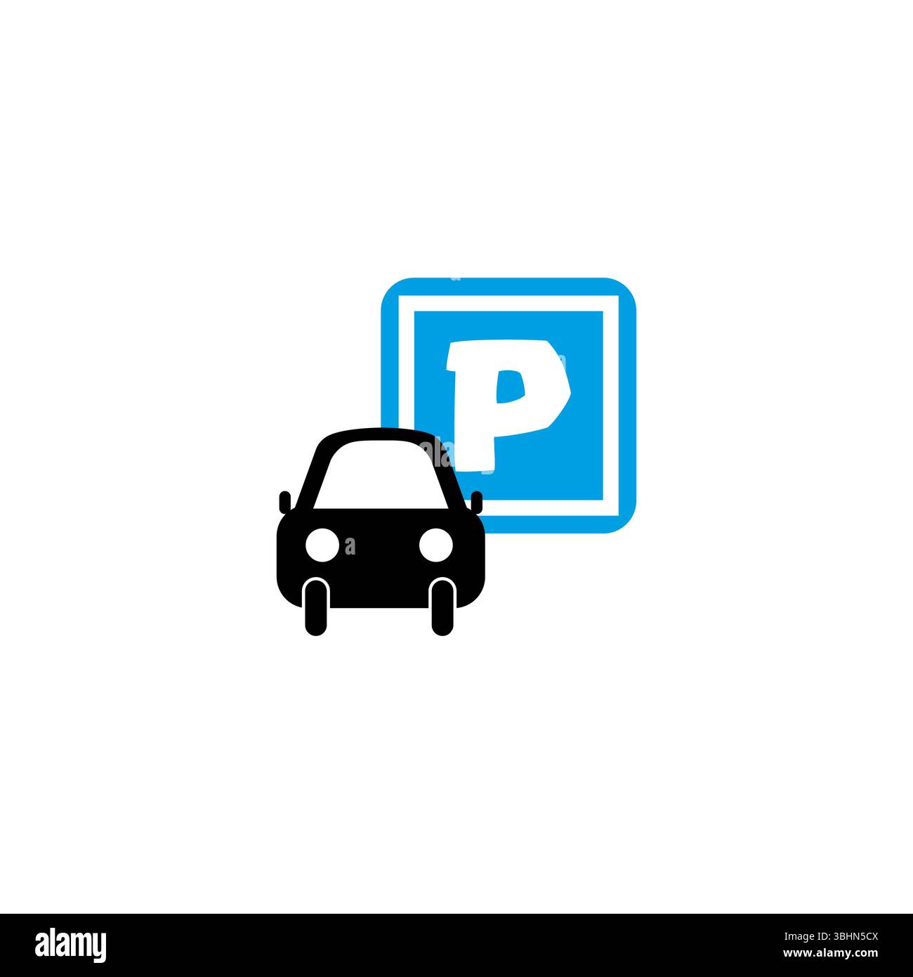 Parking sign icon. Car parking symbol. Blue sign detail. Vector parking ...