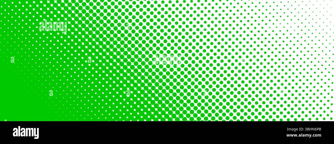 Green halftone corner gradient texture. Fading cartoon polka dot ...