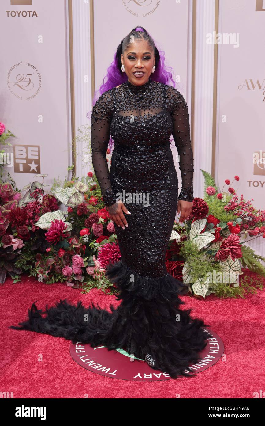 Los Angeles, USA. 10th June, 2025. DJ PZB attends the 2025 BET Awards ...