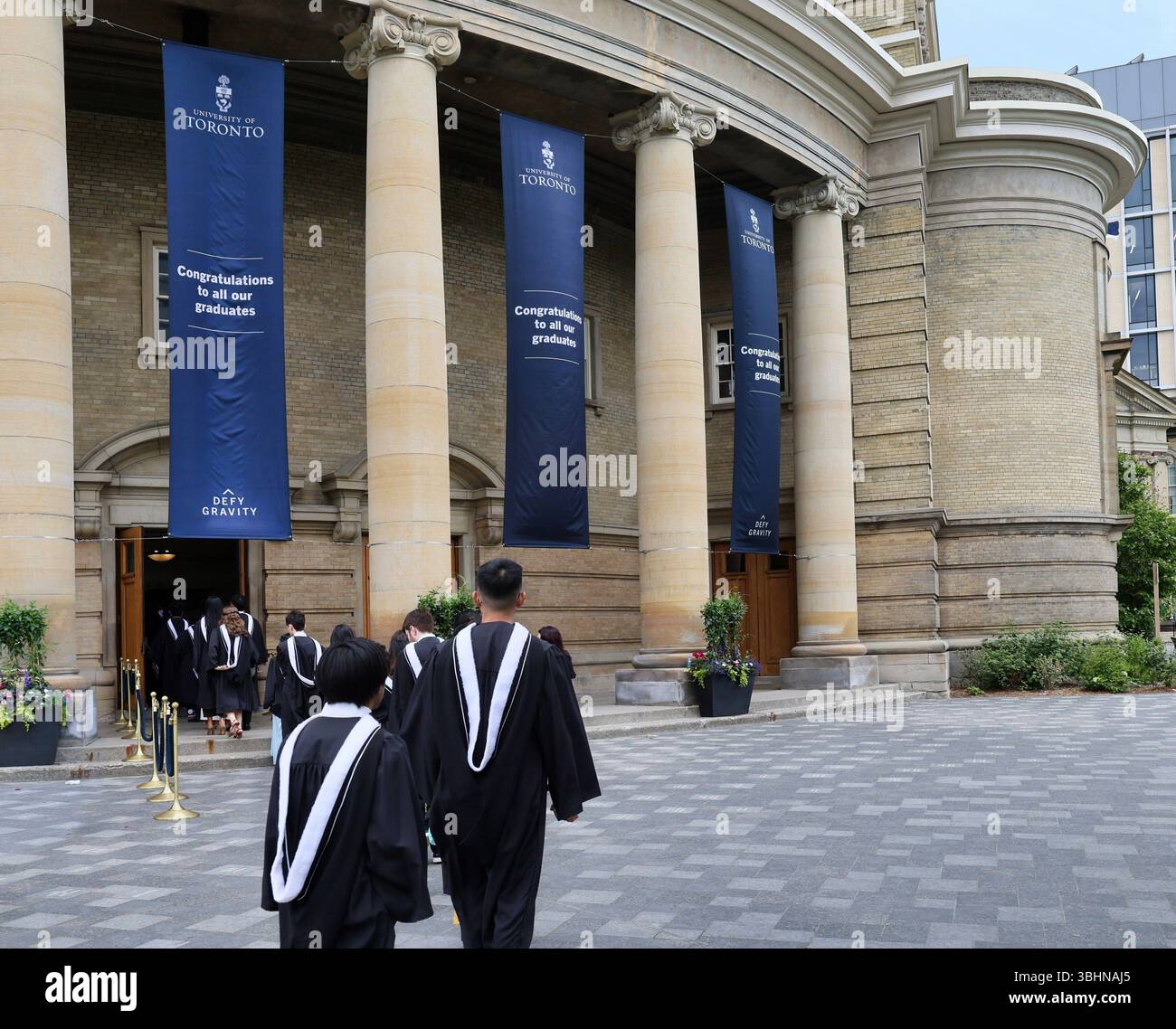 University of Toronto graduation ceremony, with students entering ...