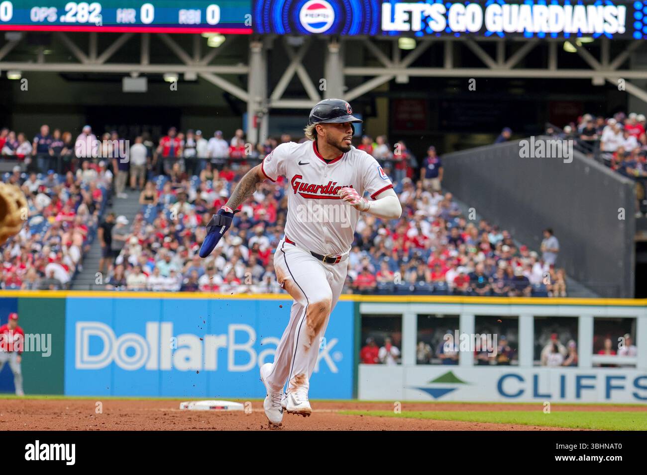 CLEVELAND, OH - JUNE 10: Cleveland Guardians shortstop Gabriel Arias ...